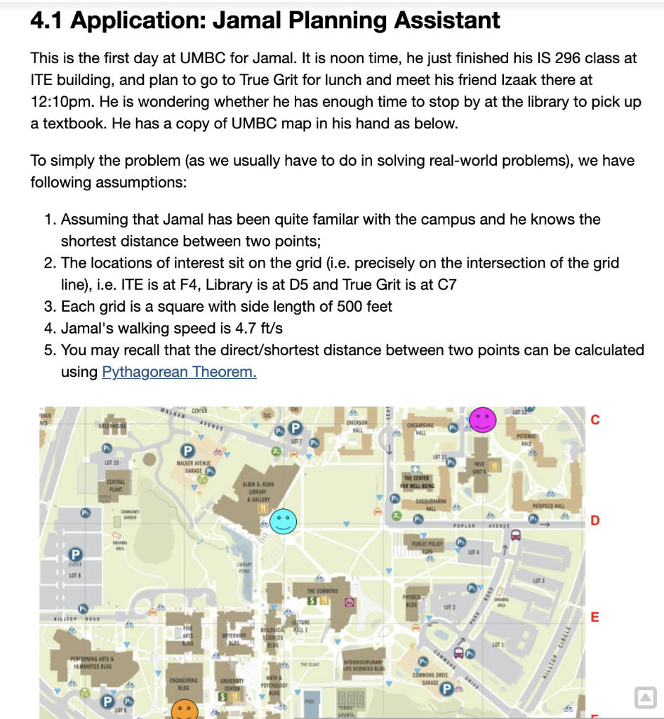 4.1 Application: Jamal Planning Assistant This is the | Chegg.com