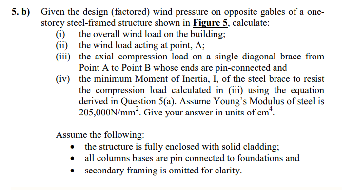 Given the design (factored) wind pressure on opposite | Chegg.com Given the design (factored) wind pressure on opposite | Chegg.com