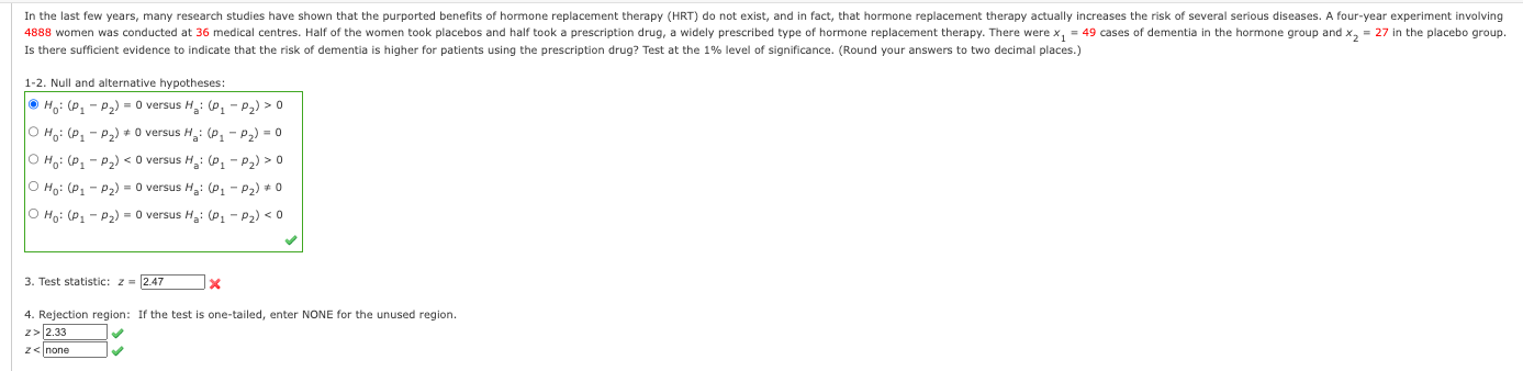 Solved Null and alternative hypotheses: f0:(p1−p2)=0 versus | Chegg.com