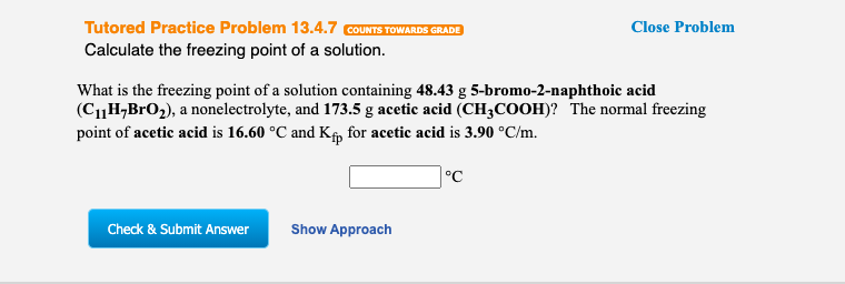 Solved Tutored Practice Problem 13.4.7 COUNTS TOWARDS GRADE | Chegg.com