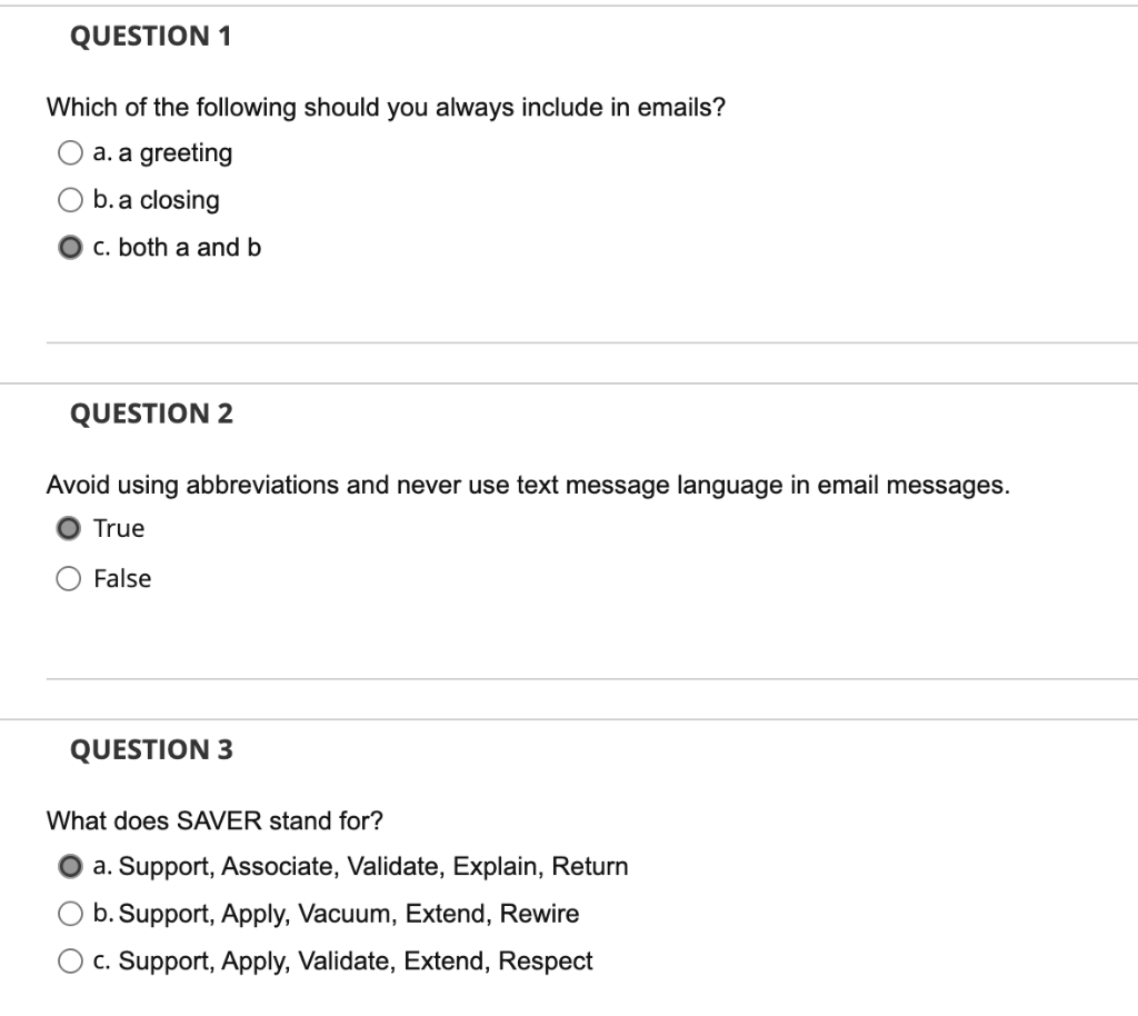 Solved Which of the following should you always include in | Chegg.com