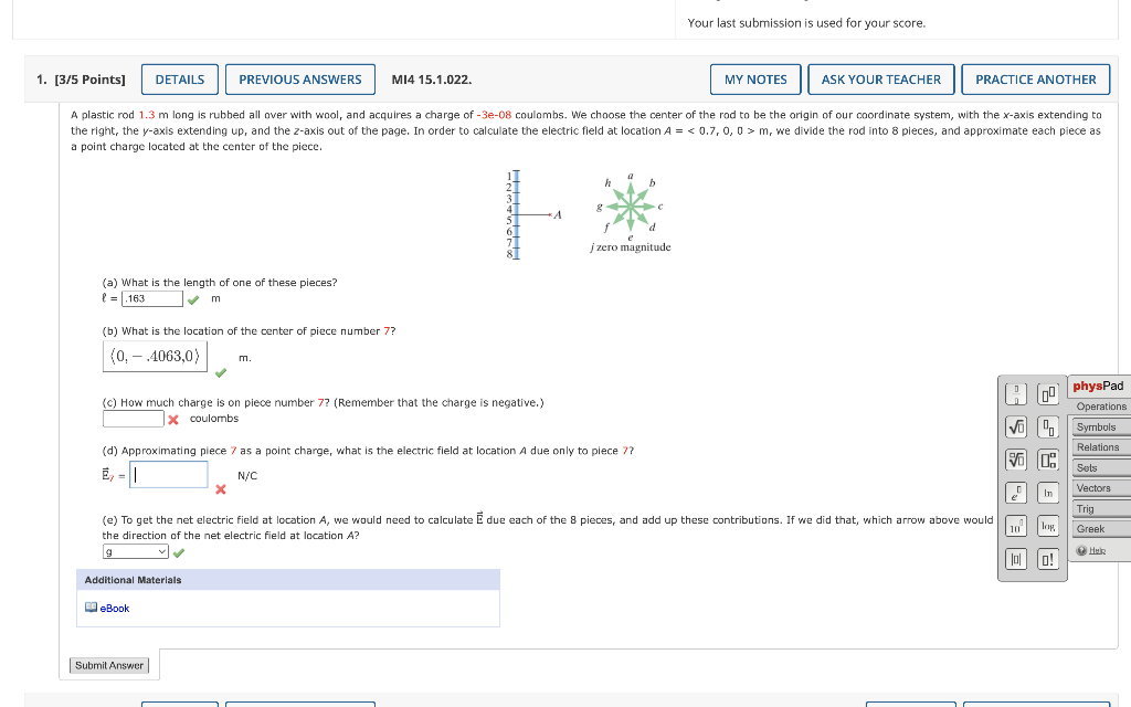 Solved Your last submission is used for your score. MI4 | Chegg.com