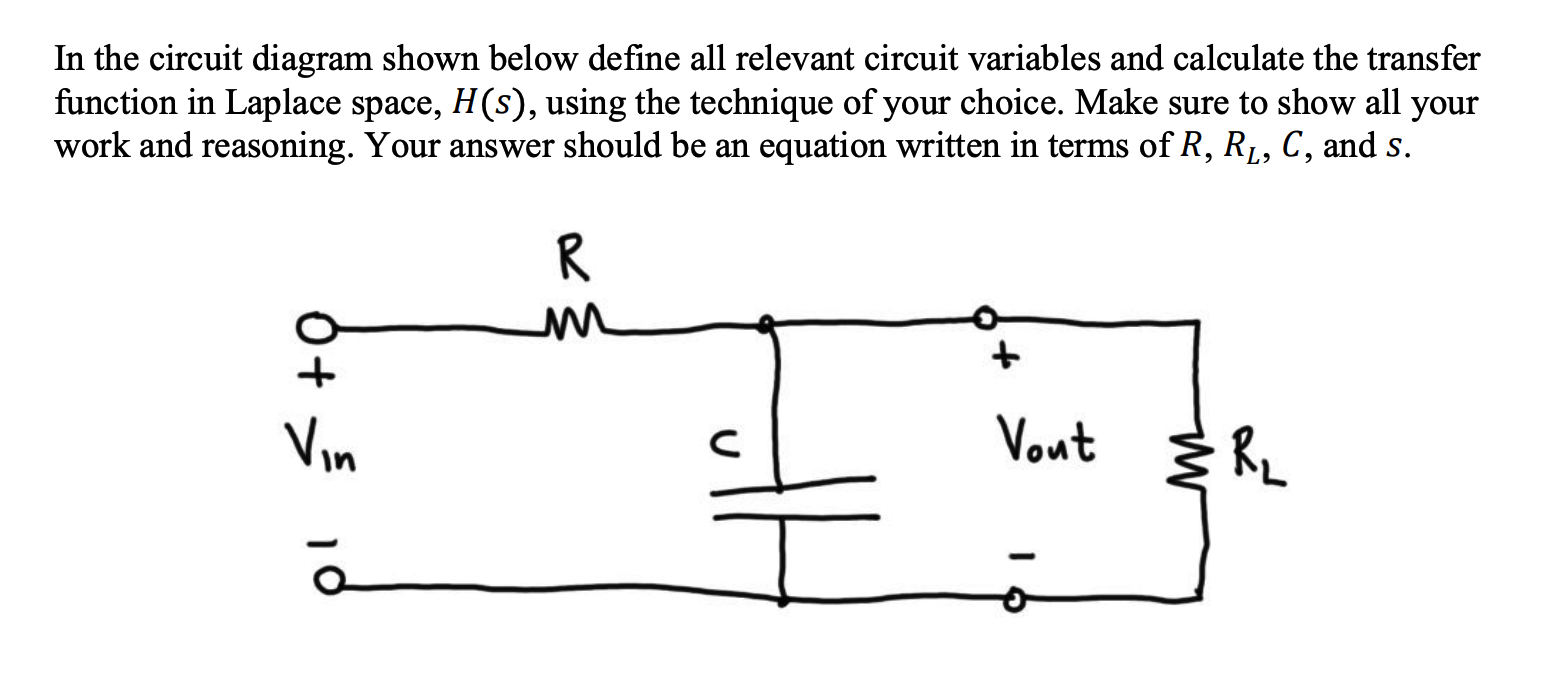 Solved In the circuit diagram shown below define all | Chegg.com
