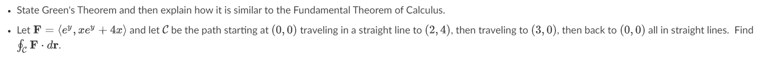 Solved - State Green's Theorem and then explain how it is | Chegg.com