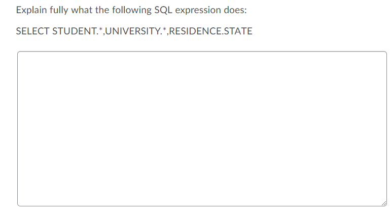 Solved Explain Fully What The Following Sql Expression Does 9744