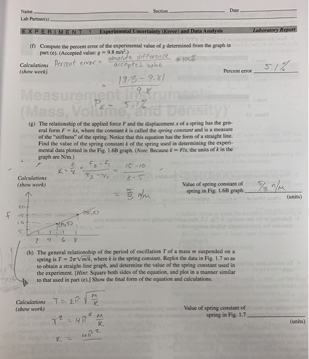 Solved (e) Data Table 4 shows data taken in a free-fall | Chegg.com