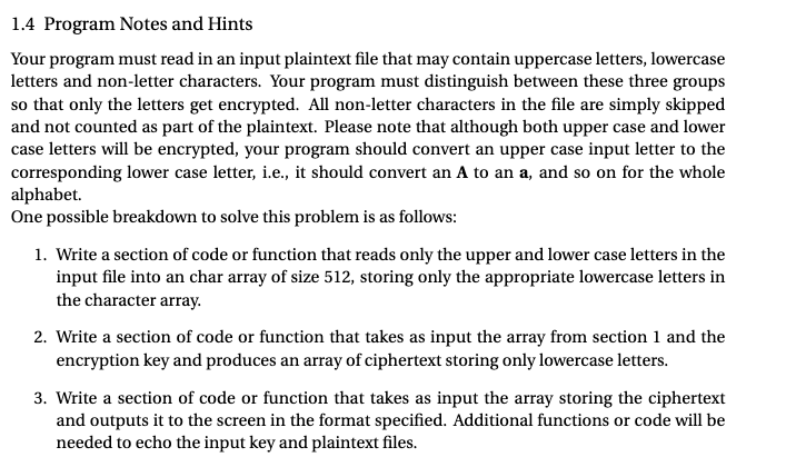 Solved 1 Vigènere Cipher In this assignment you'll write a | Chegg.com