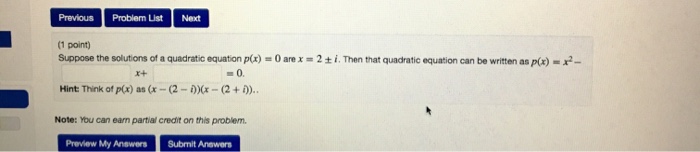Solved Previous Problem List Next (1 point) Suppose p(x) is | Chegg.com