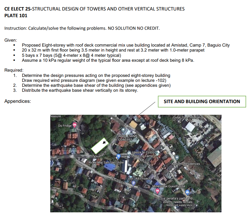 Solved CE ELECT 2S-STRUCTURAL DESIGN OF TOWERS AND OTHER | Chegg.com