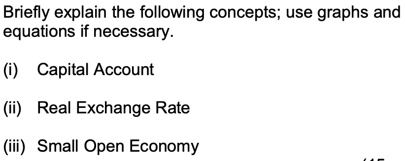 Solved Briefly explain the following concepts; | Chegg.com