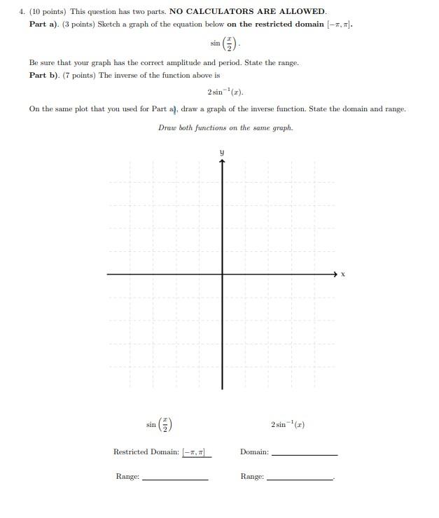 Solved 4. (10 points) This question has two parts. NO | Chegg.com