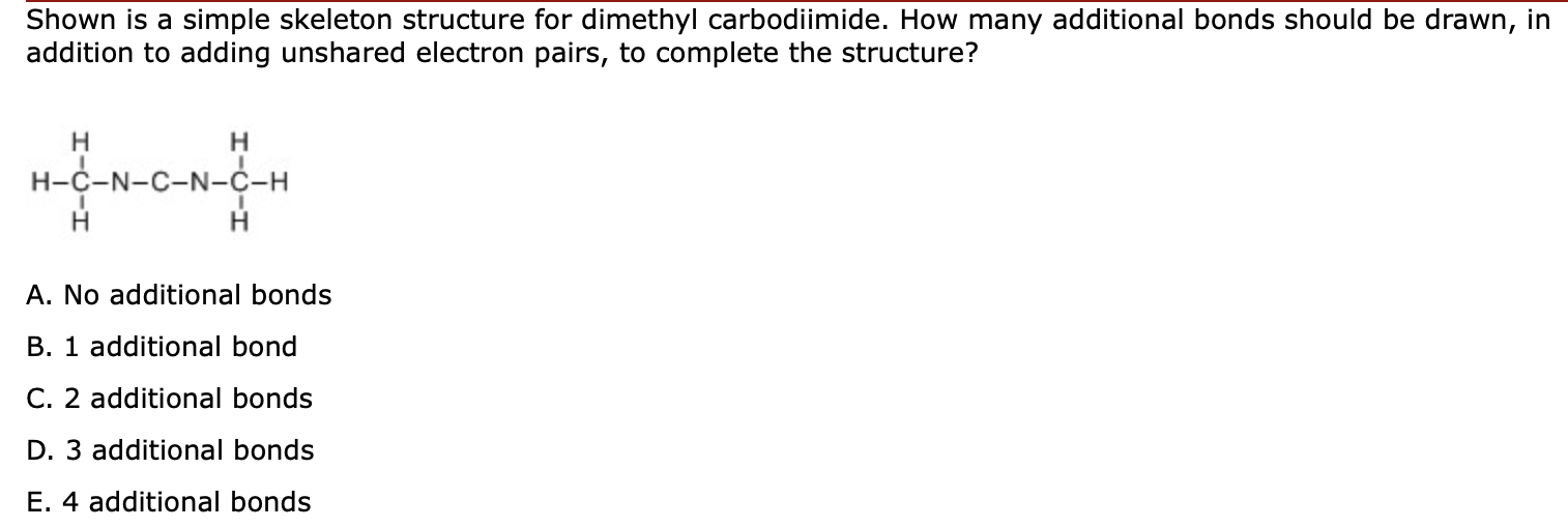 Solved Shown is a simple skeleton structure for dimethyl | Chegg.com