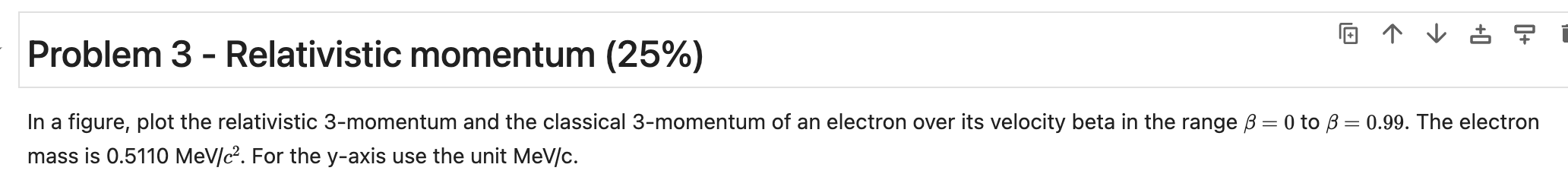 Problem 3 - ﻿Relativistic momentum (25%)In a figure, | Chegg.com