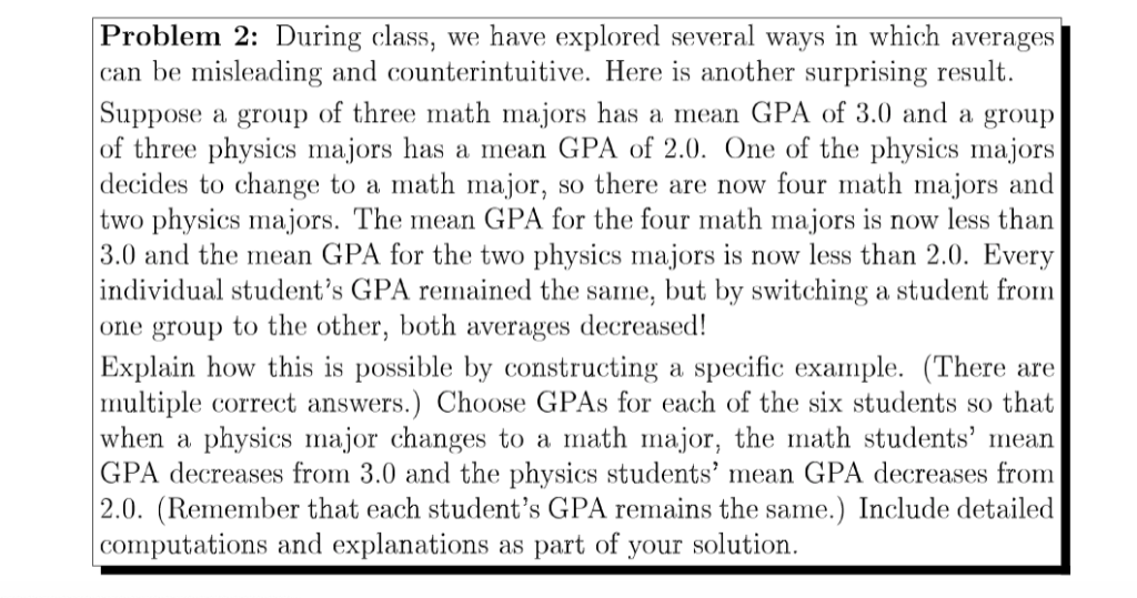 Solved Problem 2: During class, we have explored several | Chegg.com