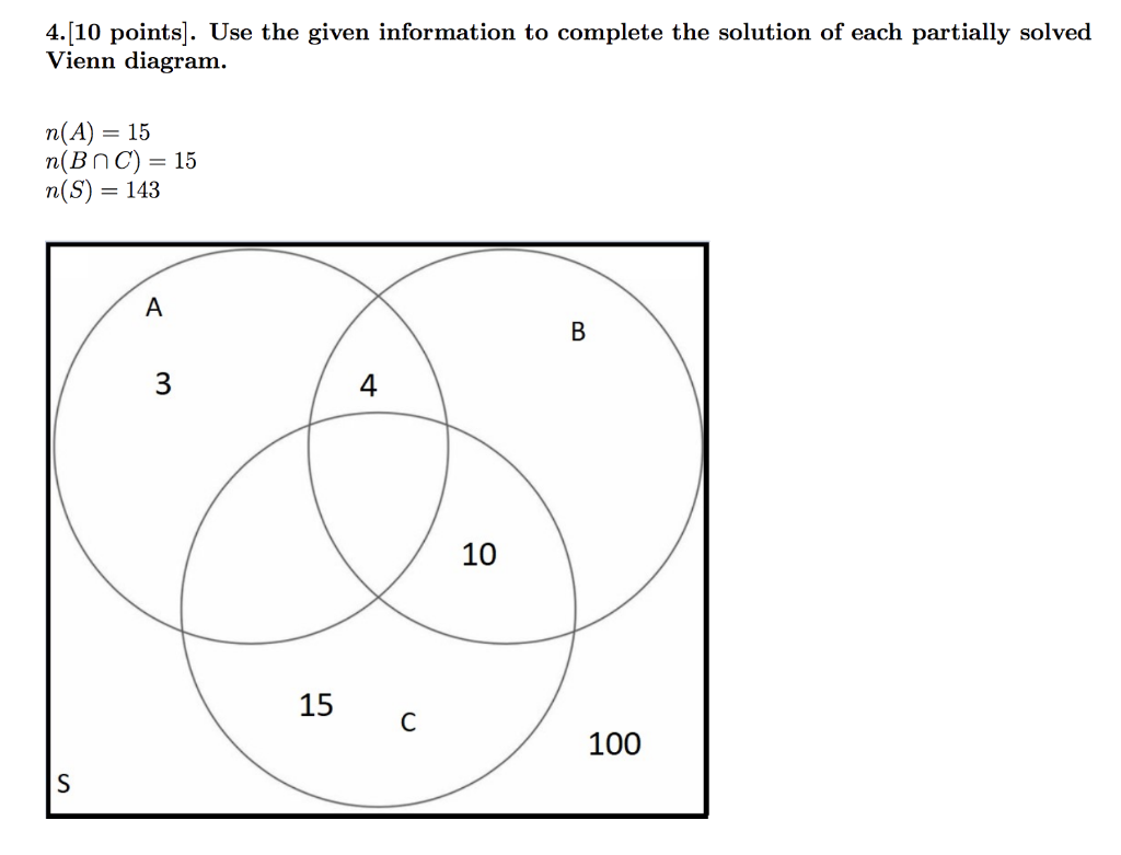 Solved 4.[10 points). Use the given information to complete | Chegg.com Solved 4.[10 points). Use the given information to complete | Chegg.com