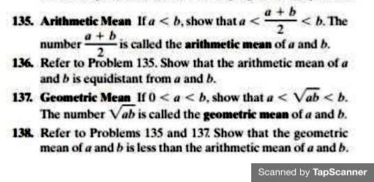 Solved 135. Arithmetic Mean If a | Chegg.com