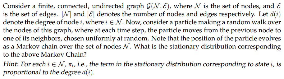 Solved Consider a finite, connected, undirected graph G(N, | Chegg.com