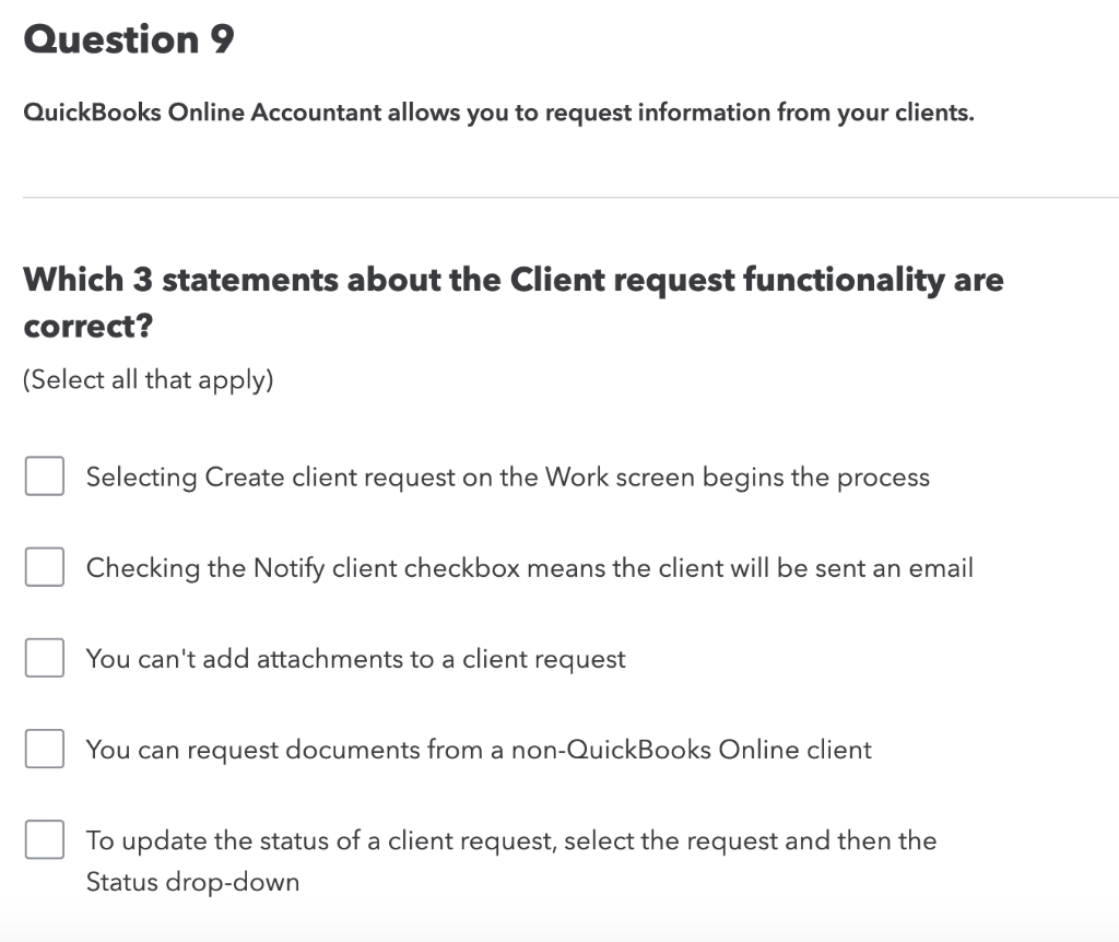 Solved Question 9 QuickBooks Online Accountant allows you to | Chegg.com