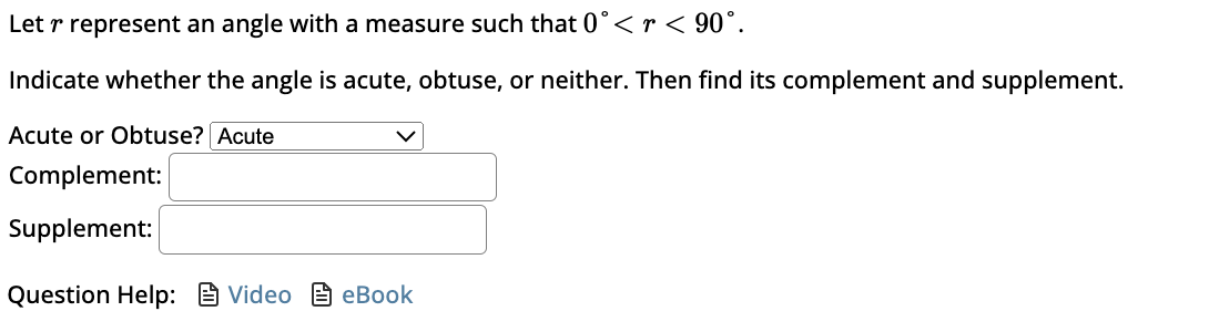 Solved Let r ﻿represent an angle with a measure such that | Chegg.com