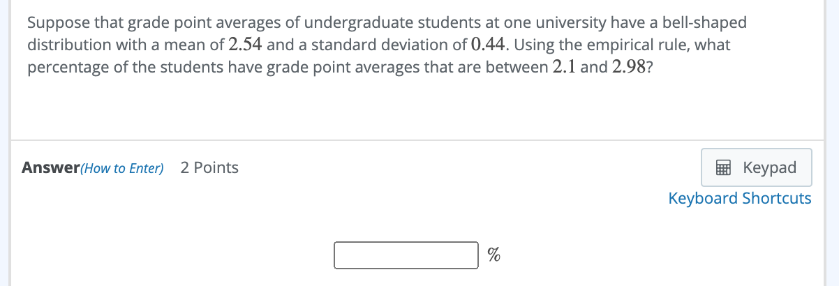 Solved Suppose that grade point averages of undergraduate | Chegg.com