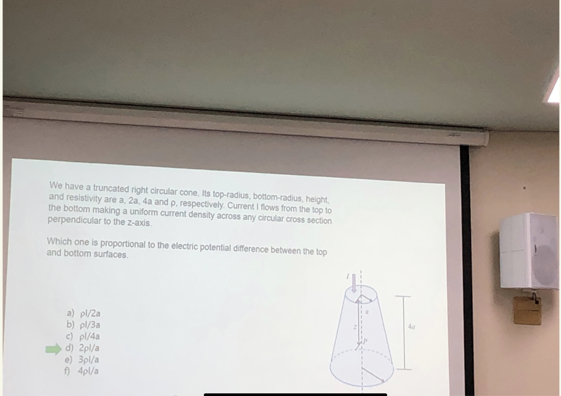 Solved We have a truncated right circular cone. Its | Chegg.com