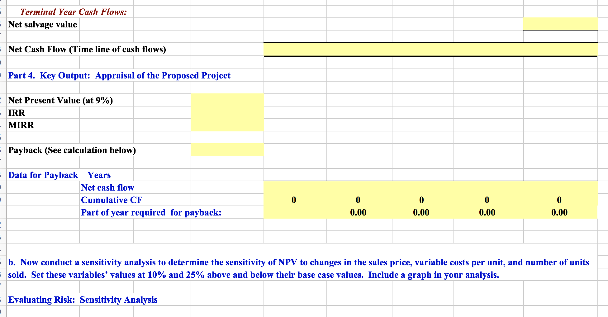 Capital Budgeting Assignment FNCE 301 Fall 2020 | Chegg.com