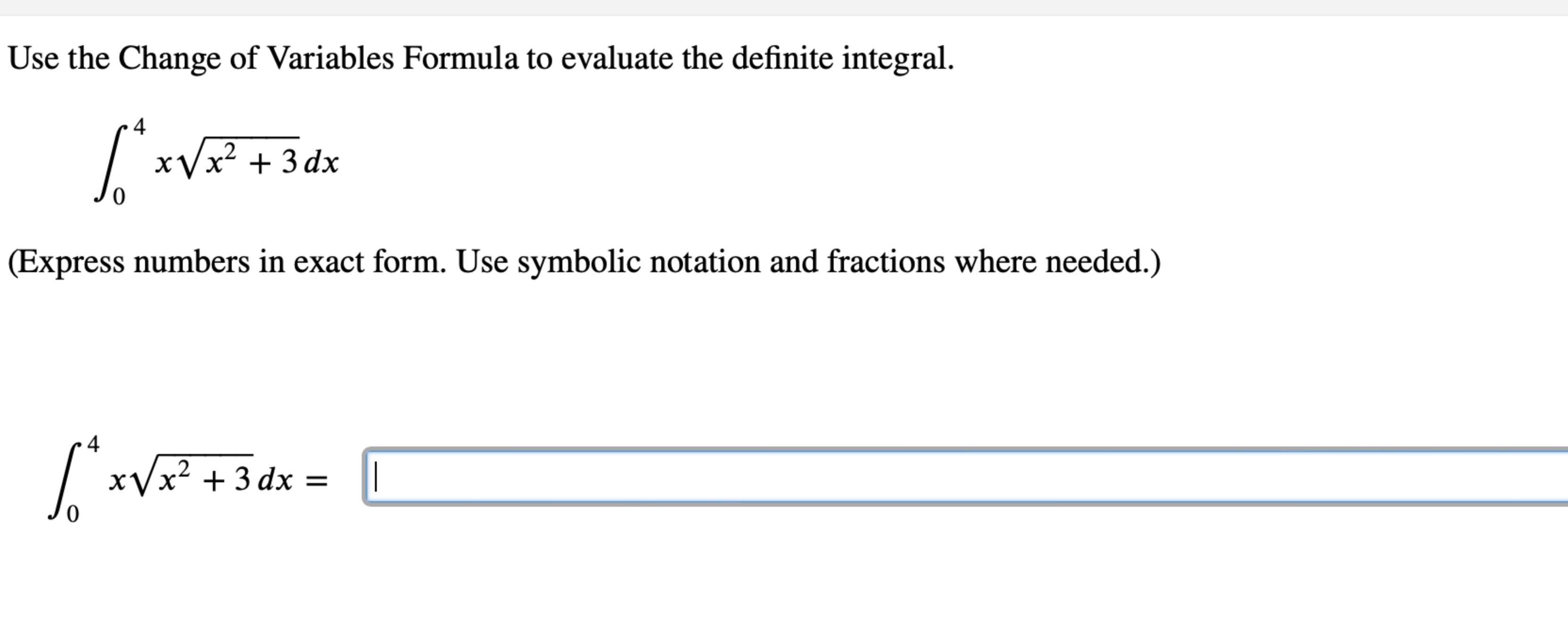 Solved Use the Change of Variables Formula to evaluate the | Chegg.com