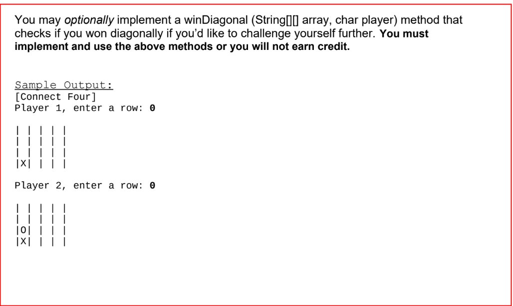 Solved Assignment 6C: Connect Four. Now that we've learned | Chegg.com