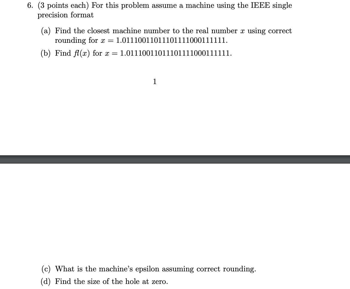 Solved 6. (3 points each) For this problem assume a machine | Chegg.com