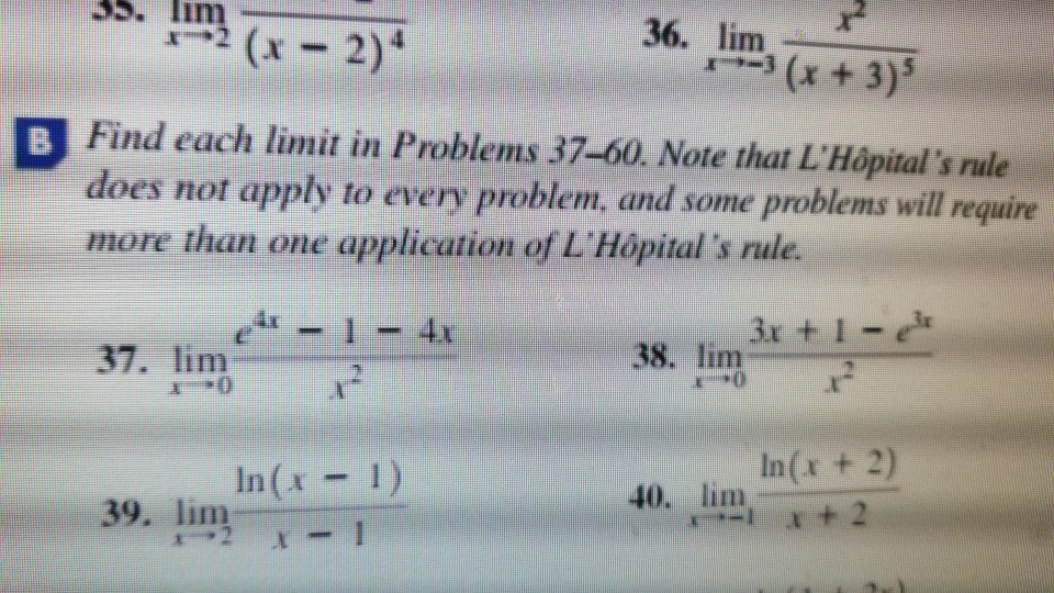 Solved ఎ 36. lim (x-2) (x+ 3)5 BFind each limit in Problems | Chegg.com