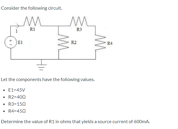 Solved Consider the following circuit. M, ML 1 R1 R3 +1 E1 | Chegg.com