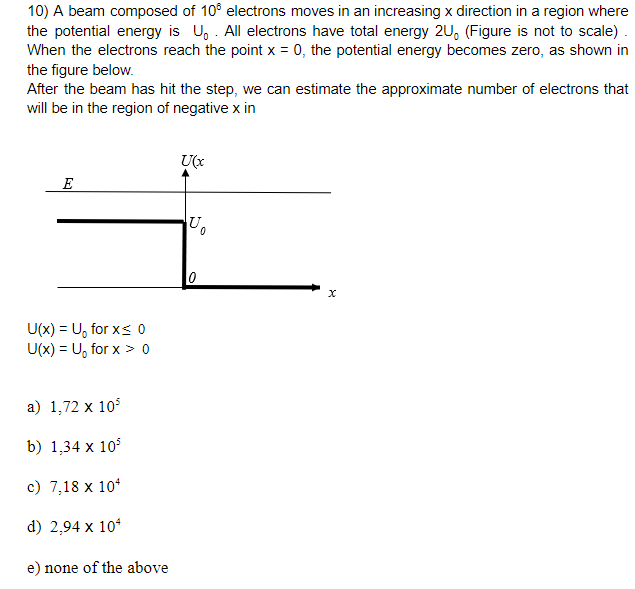 Solved 10) A beam composed of 10% electrons moves in an | Chegg.com
