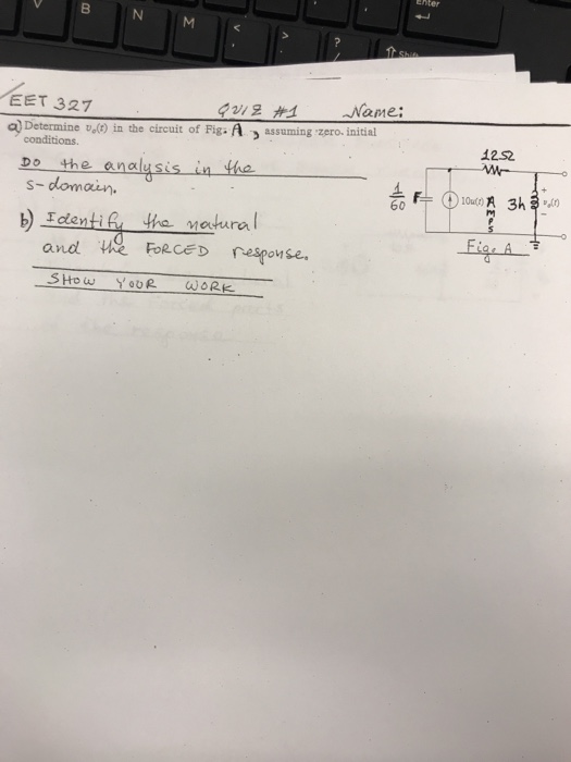 Solved EET 327 ass uming zero. initial a) Determine (t) in | Chegg.com