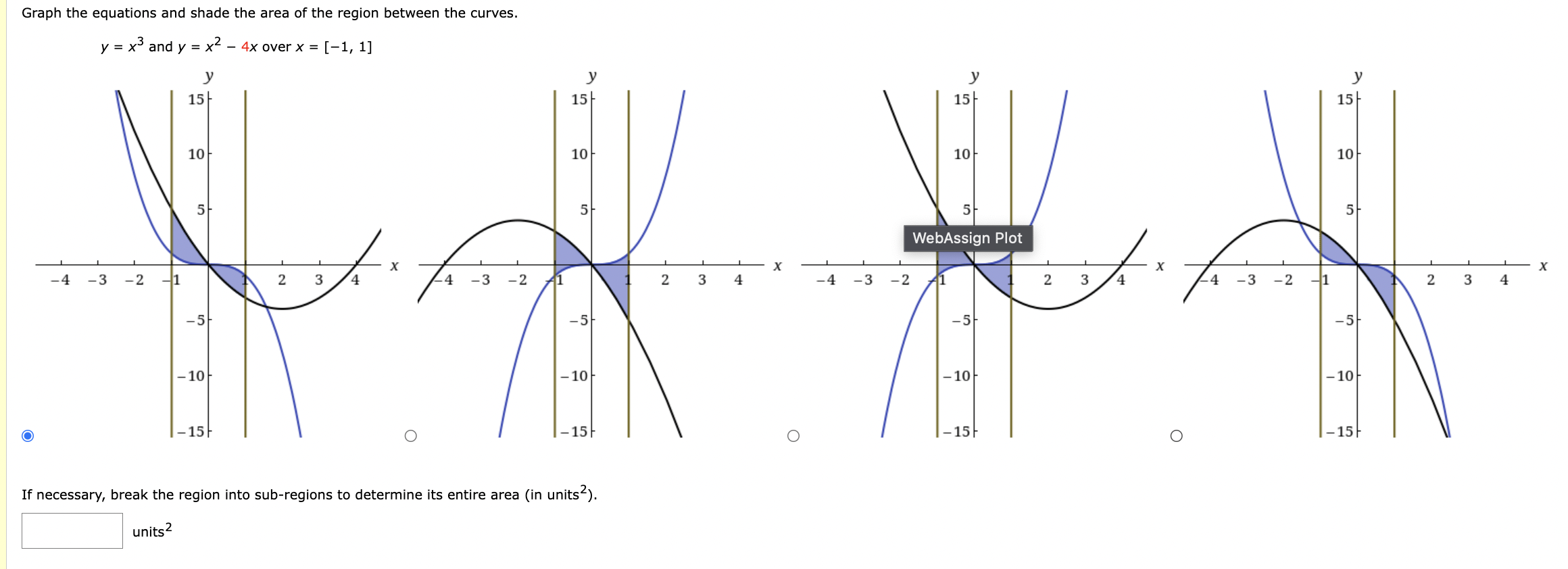 Solved Graph the equations and shade the area of the region | Chegg.com