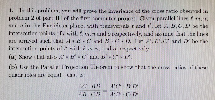 1. In this problem, you will prove the invariance of | Chegg.com