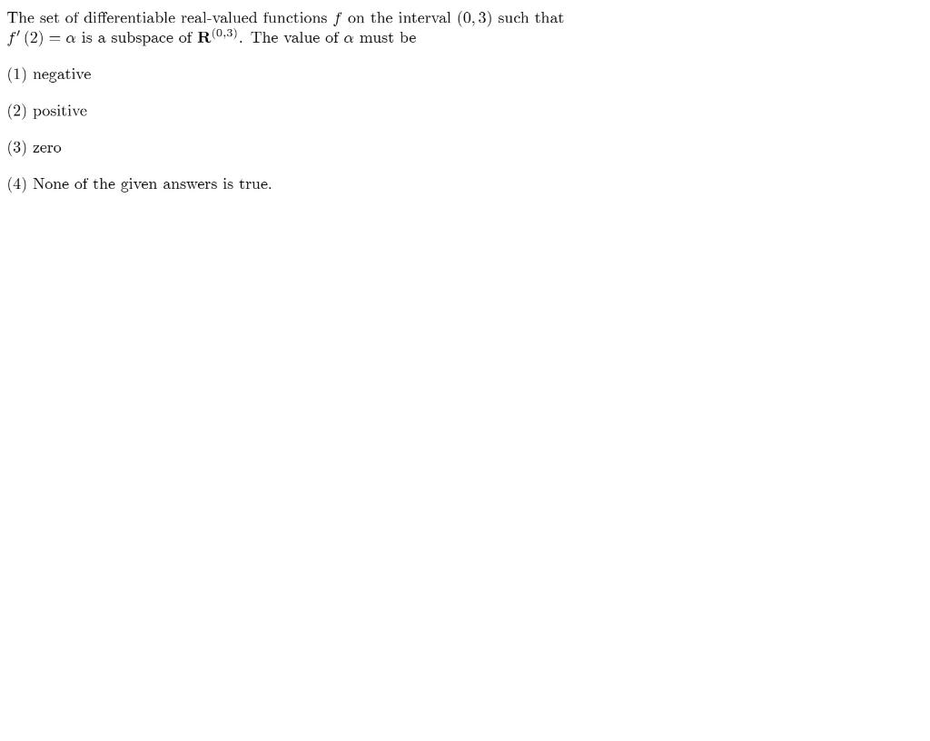 Solved The set of differentiable real-valued functions f′ on | Chegg.com