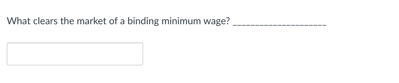 Solved What clears the market of a binding minimum wage? | Chegg.com