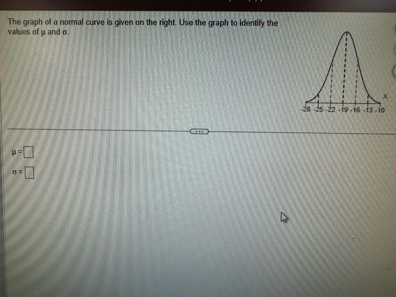 Solved The graph of a normal curve is given on the right. | Chegg.com