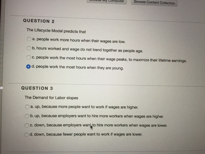 Solved My omputer Browse Content Collection QUESTION 2 The | Chegg.com