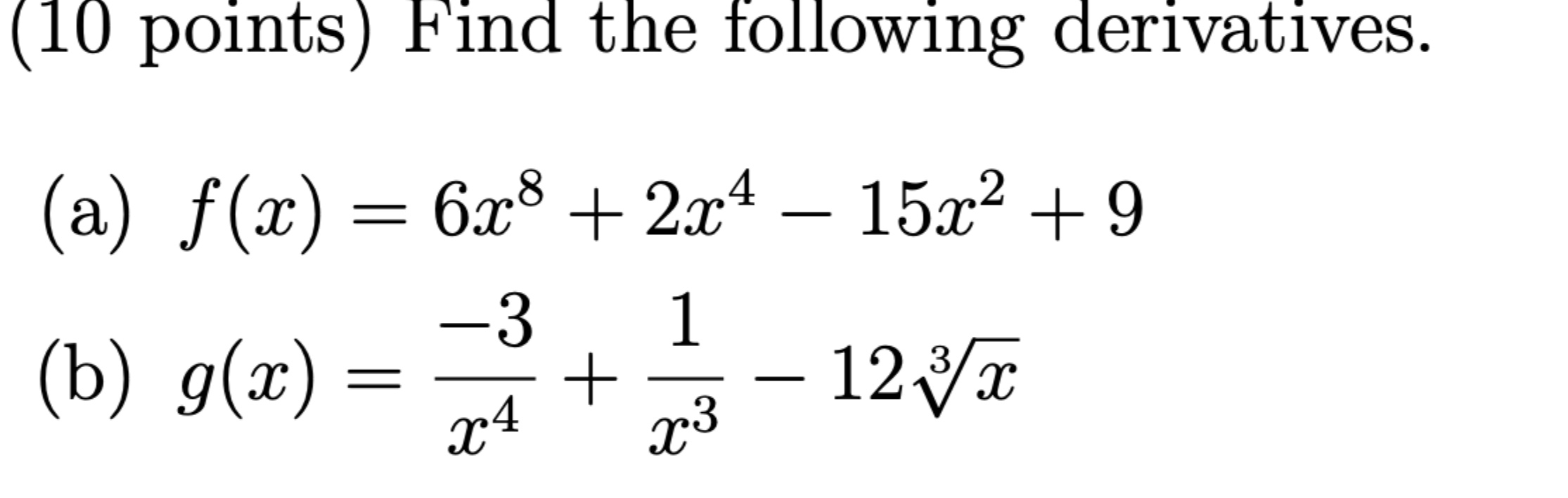 Solved Find the following | Chegg.com