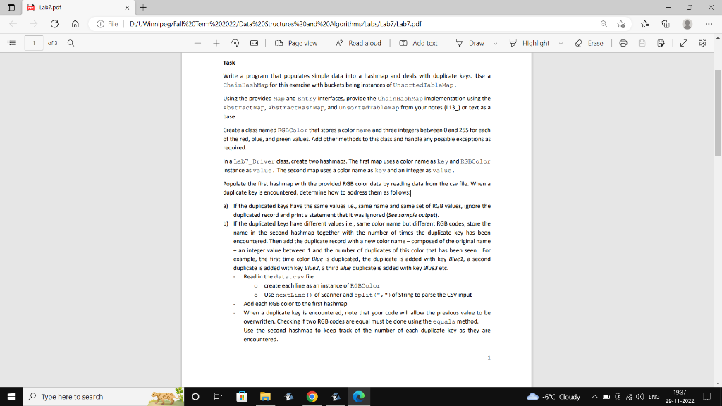 Solved Write A Program That Populates Simple Data Into A