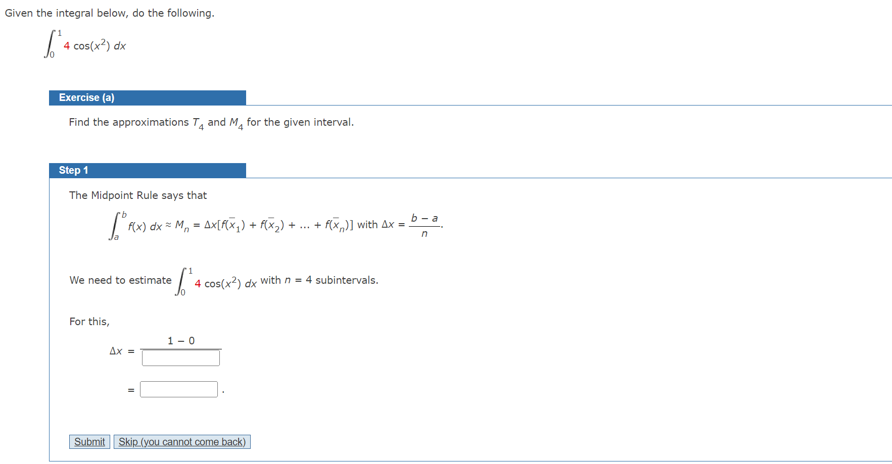 Solved Given the integral below, do the following. | Chegg.com
