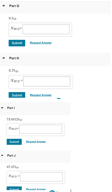 Solved Express the following decimal numbers in binary form | Chegg.com