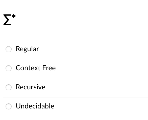 Solved Regular Context Free Recursive Undecidable 6461