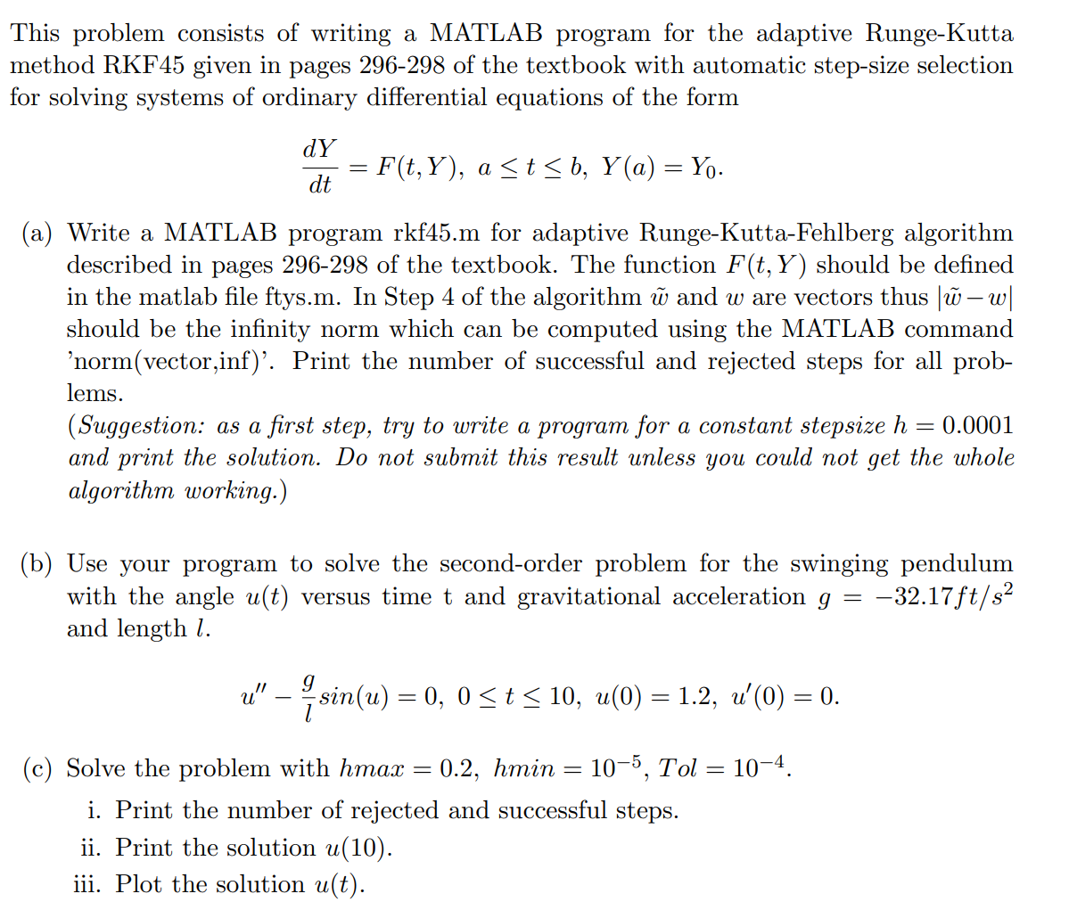 Runge-Kutta Method Matlab Program – FOXWX