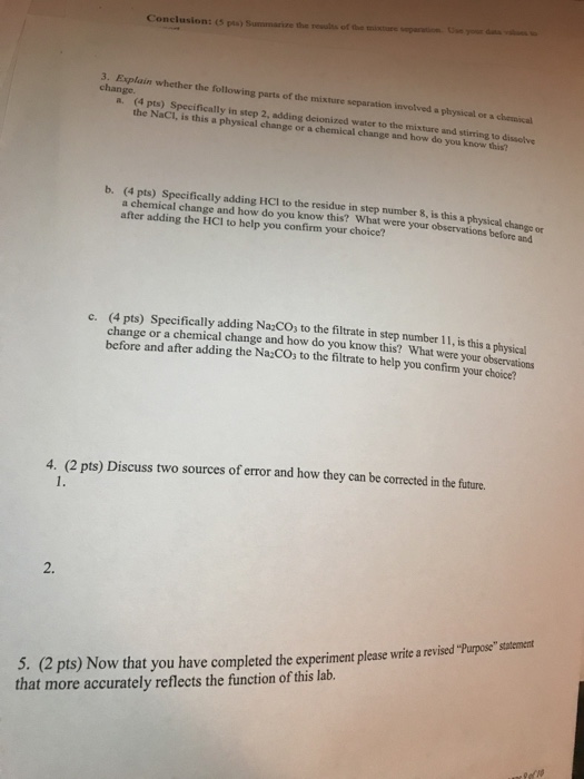 Solved Separating the Components of a Mixture Introduction | Chegg.com