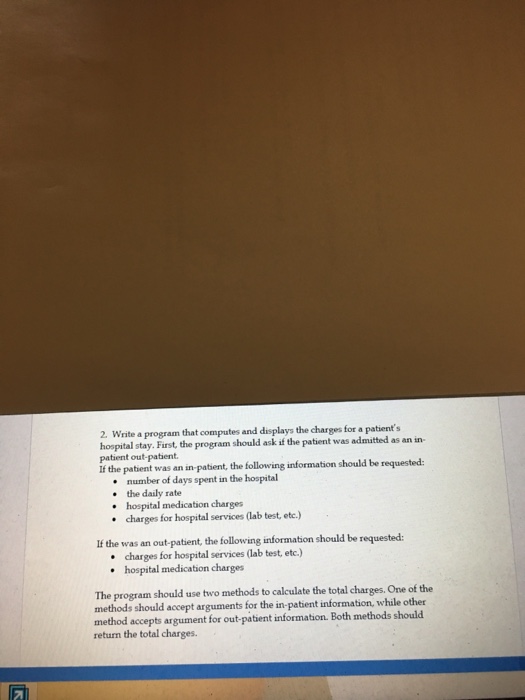 Solved 2 Write A Program That Computes And Displays The 