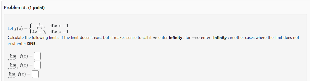 Solved Problem 3. (1 ﻿point)Let | Chegg.com