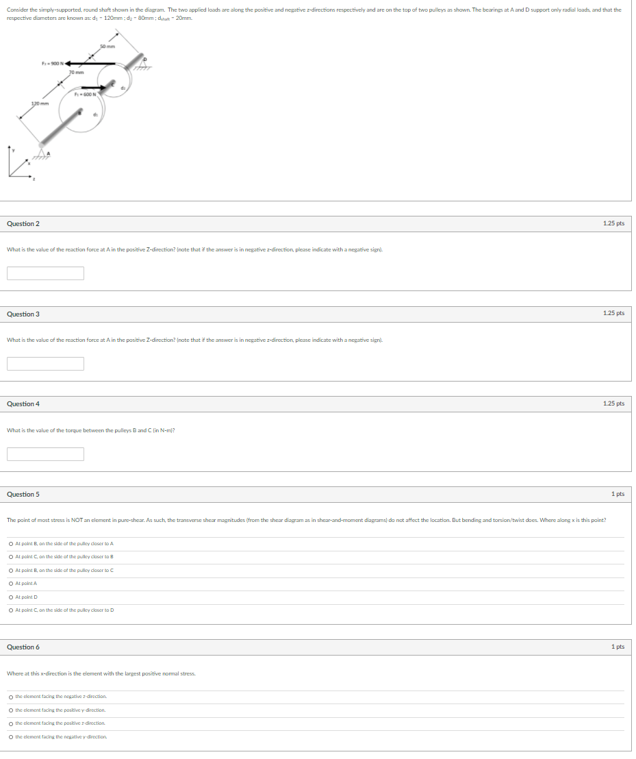 Solved Consider The Simply Supported Round Shaft Shown In Ch Solved Consider The Simply Supported Round Shaft Shown In Ch