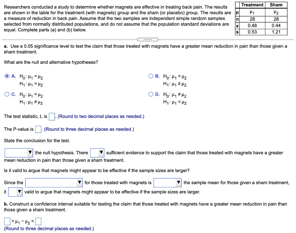 Solved Box 1: Fail to reject, reject Box 2: is not, is Box | Chegg.com